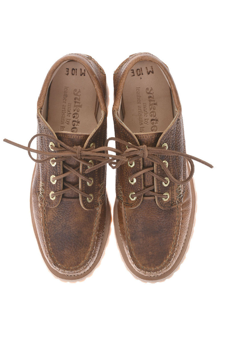 Yuketen Angler Moc Lug Sole - Buckaroo Grizzly | Available Yuketen Angler Moc Lug Sole - Buckaroo Grizzly | Available