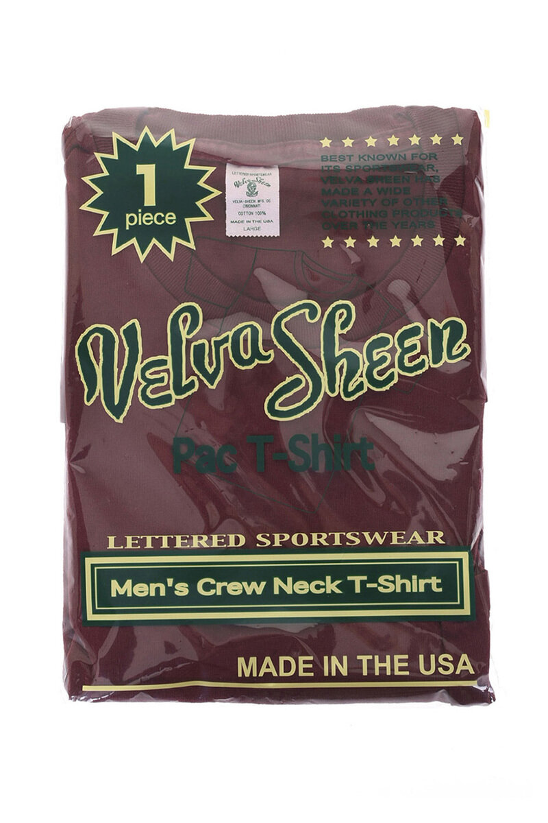 Velva Sheen 1Pac Crew Neck Pocket T-shirt - Burgundy | Kafka Mercantile